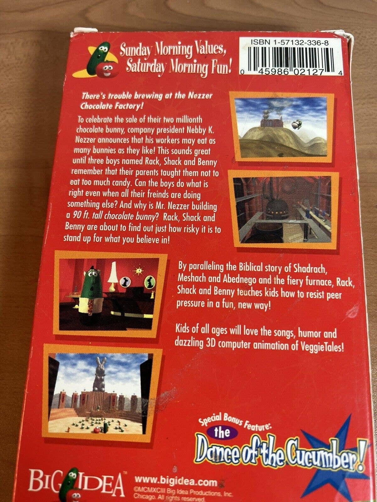 Veggietales Rack Shack and Benny VHS Tape 1998 Lesson on Handling Peer ...