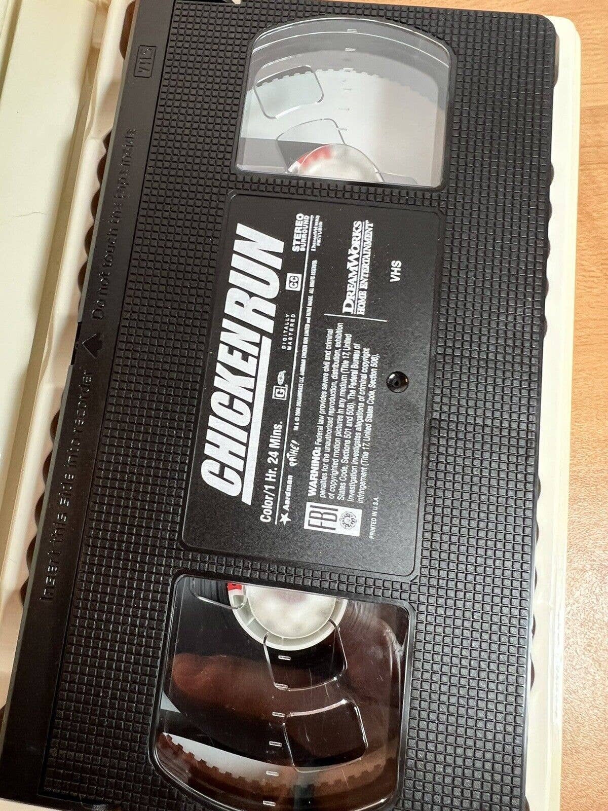Chicken Run VHS VCR Video Tape Clamshell Animation 2000 Dreamworks ...
