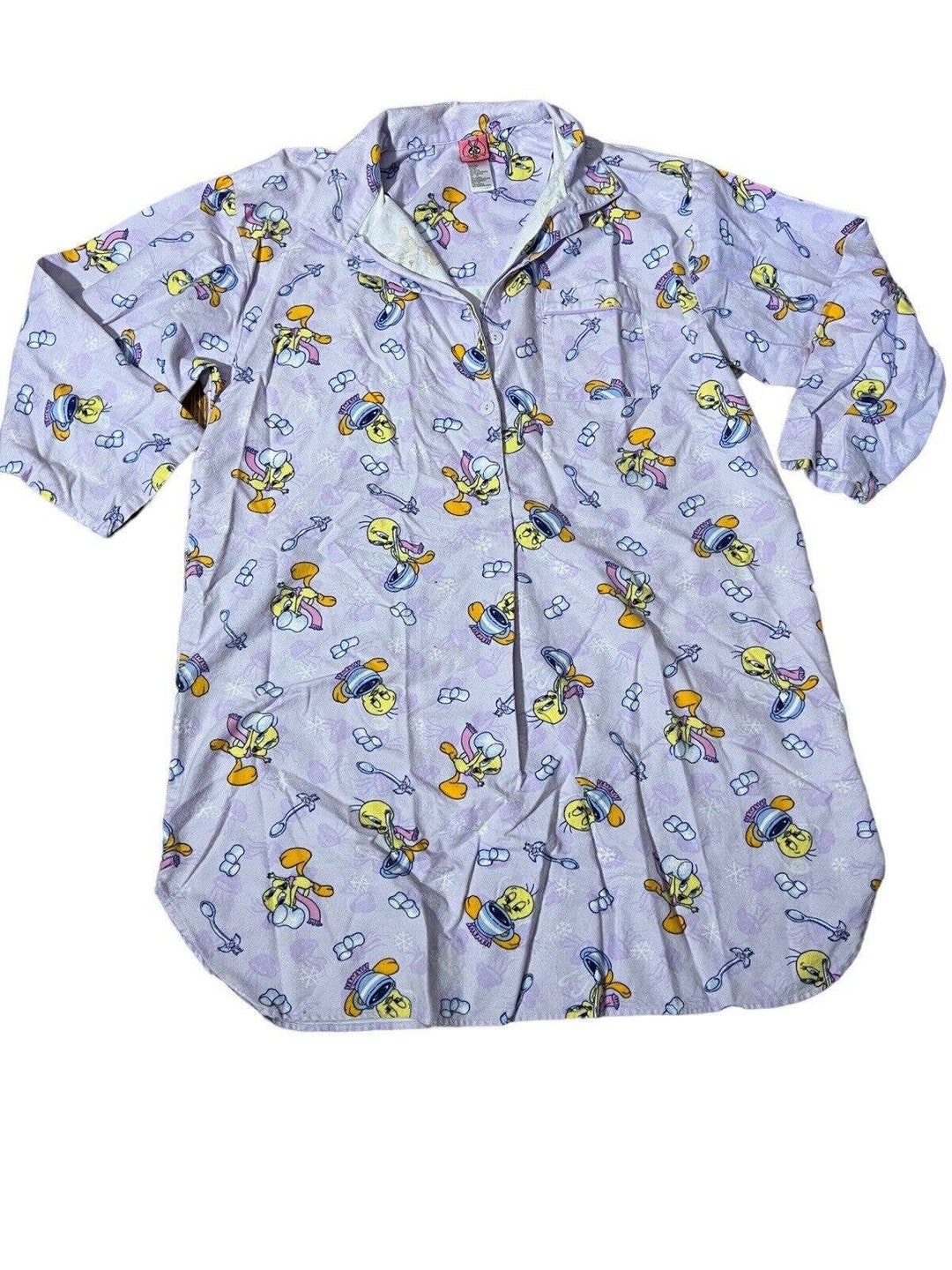 Vintage 2001 Looney Tunes Teeety Bird Pajama Top Sz 1XL - Etsy