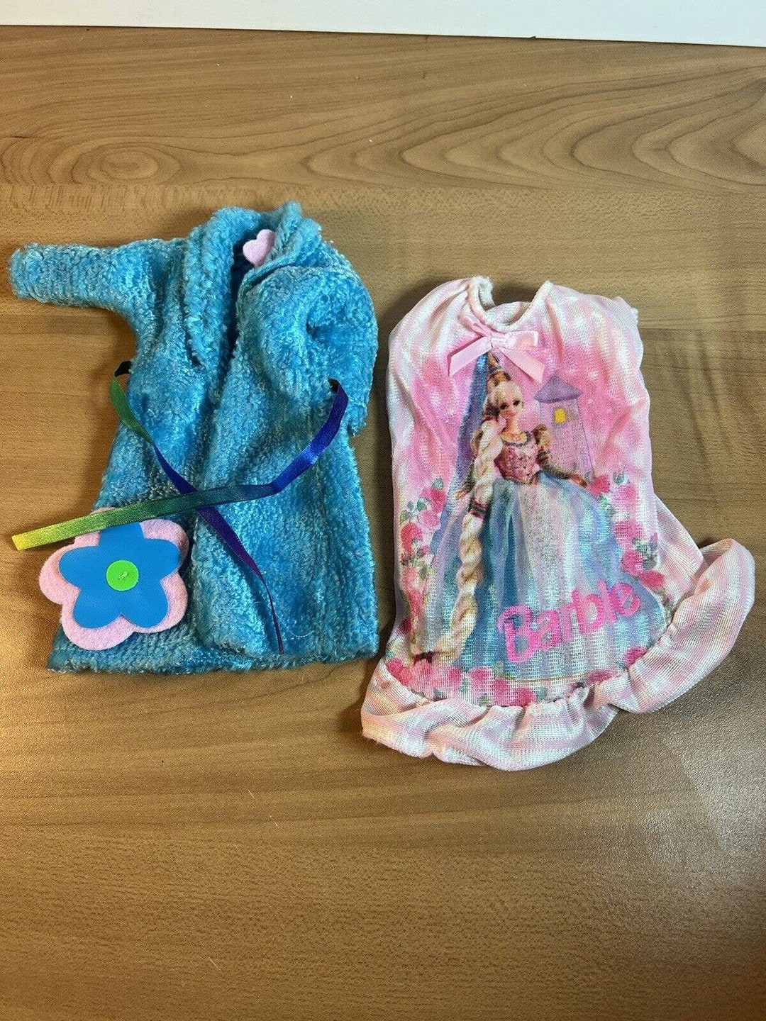 Vintage Barbie Pink Nightgown Long Hair Barbie and Blue Bathrobe - Etsy