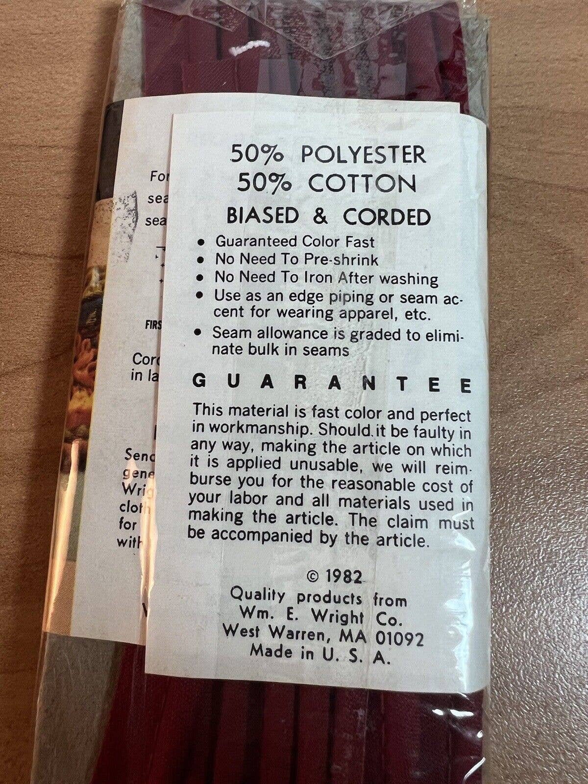 Wrights Maxi Piping 1982 2.5 Yards Burgundy Color Vintage - Etsy
