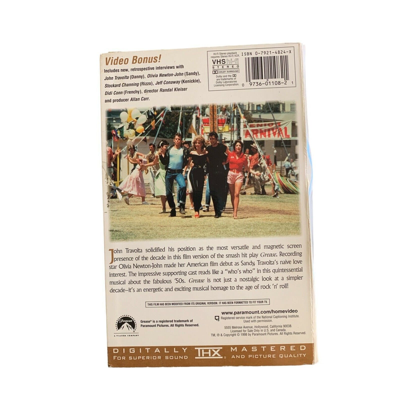Grease (VHS, 1998, 20th Anniversary Edition) W/megamix CD and 4th Ed ...