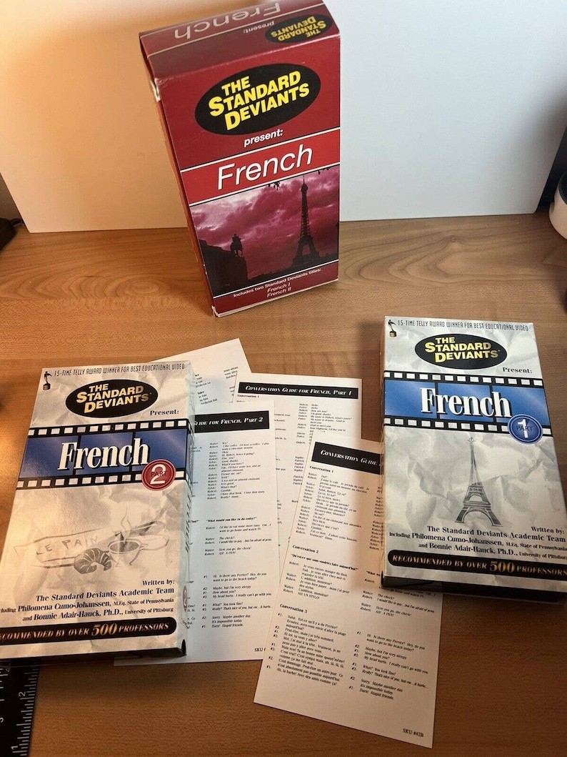The Standard Deviants: French I & II, 2-VHS Video Set Conversation ...