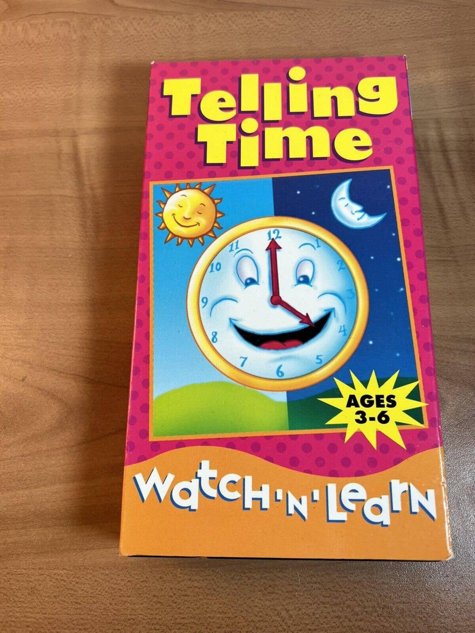Telling Time Watch 'N' Learn VHS VCR Video Ages 3-6 Education Home ...
