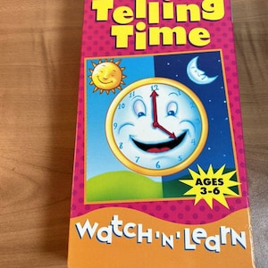 Telling Time Watch 'N' Learn VHS VCR Video Ages 3-6 Education Home ...