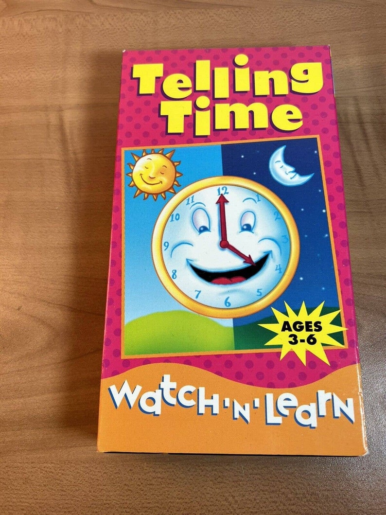 Telling Time Watch 'N' Learn VHS VCR Video Ages 3-6 Education Home ...