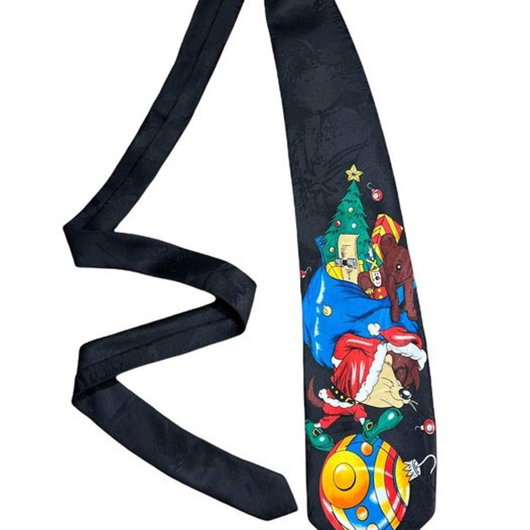 Looney Tunes Mania Tie Taz Santa Claus Christmas Vintage 1996 - Etsy