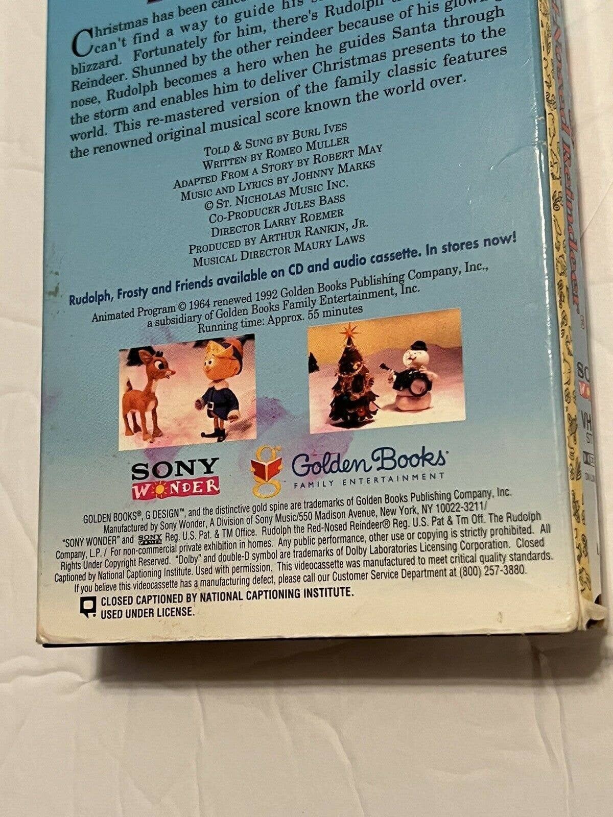 Rudolph the Red-nosed Reindeer VHS 1992 Golden Book Video - Etsy