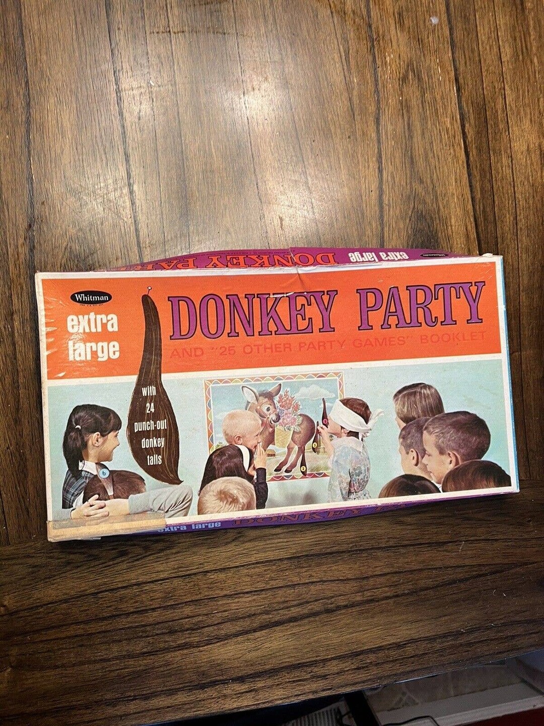 Vtg 1966 Whitman Extra Large Donkey Party Game + 25 Party Games Booklet ...