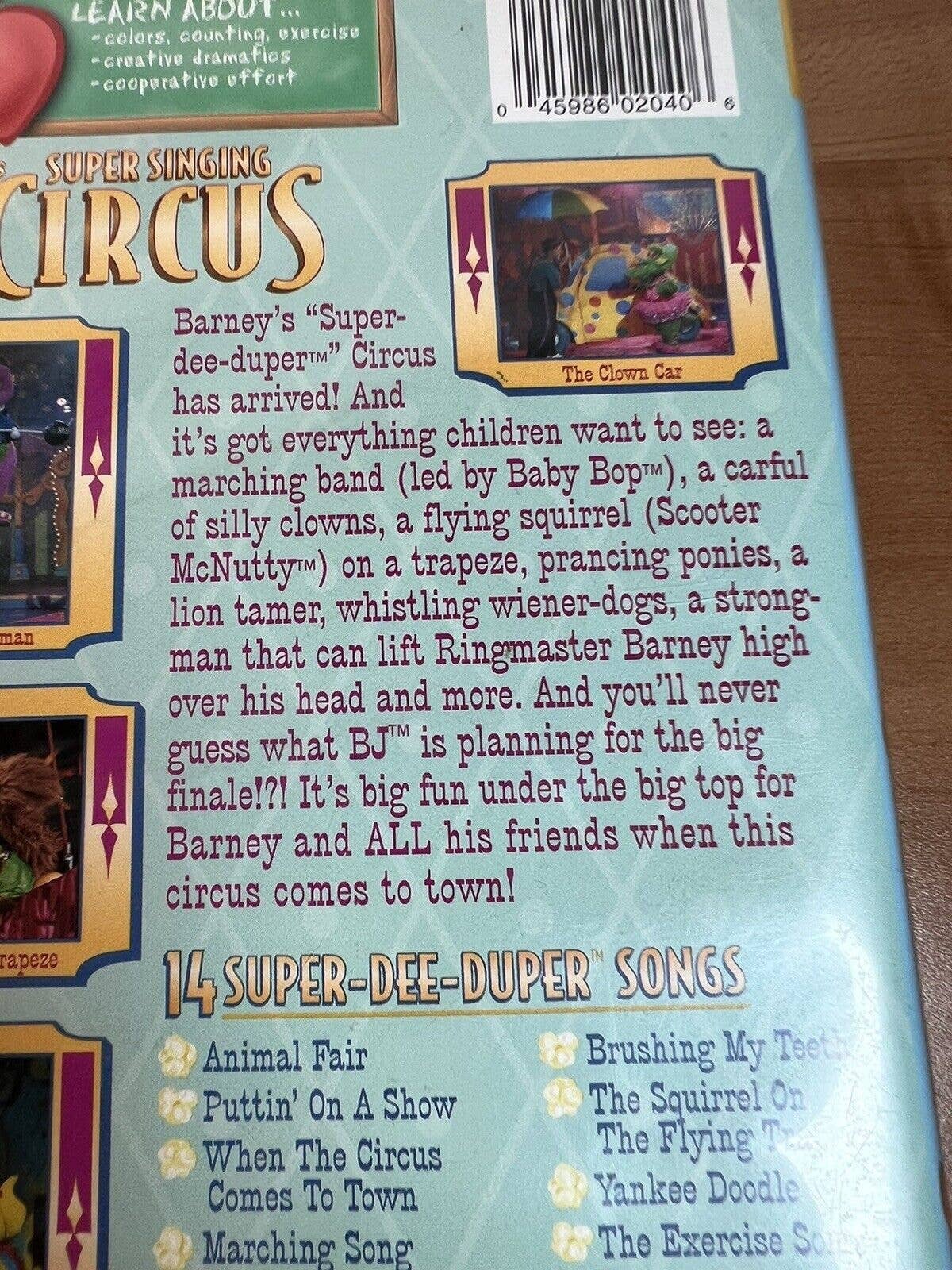Barney Super Singing Circus VHS, 2000 - Etsy