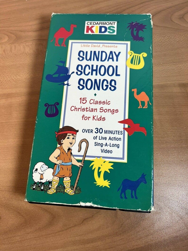 Cedarmont Kids Sunday School Songs VHS 1996 Rare Htf Sing | Etsy