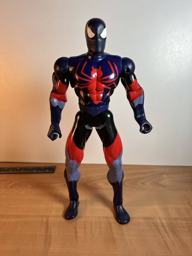 Marvel 2000 Spiderman 11 Inch Figure (variant) Fully- Posable Purple ...