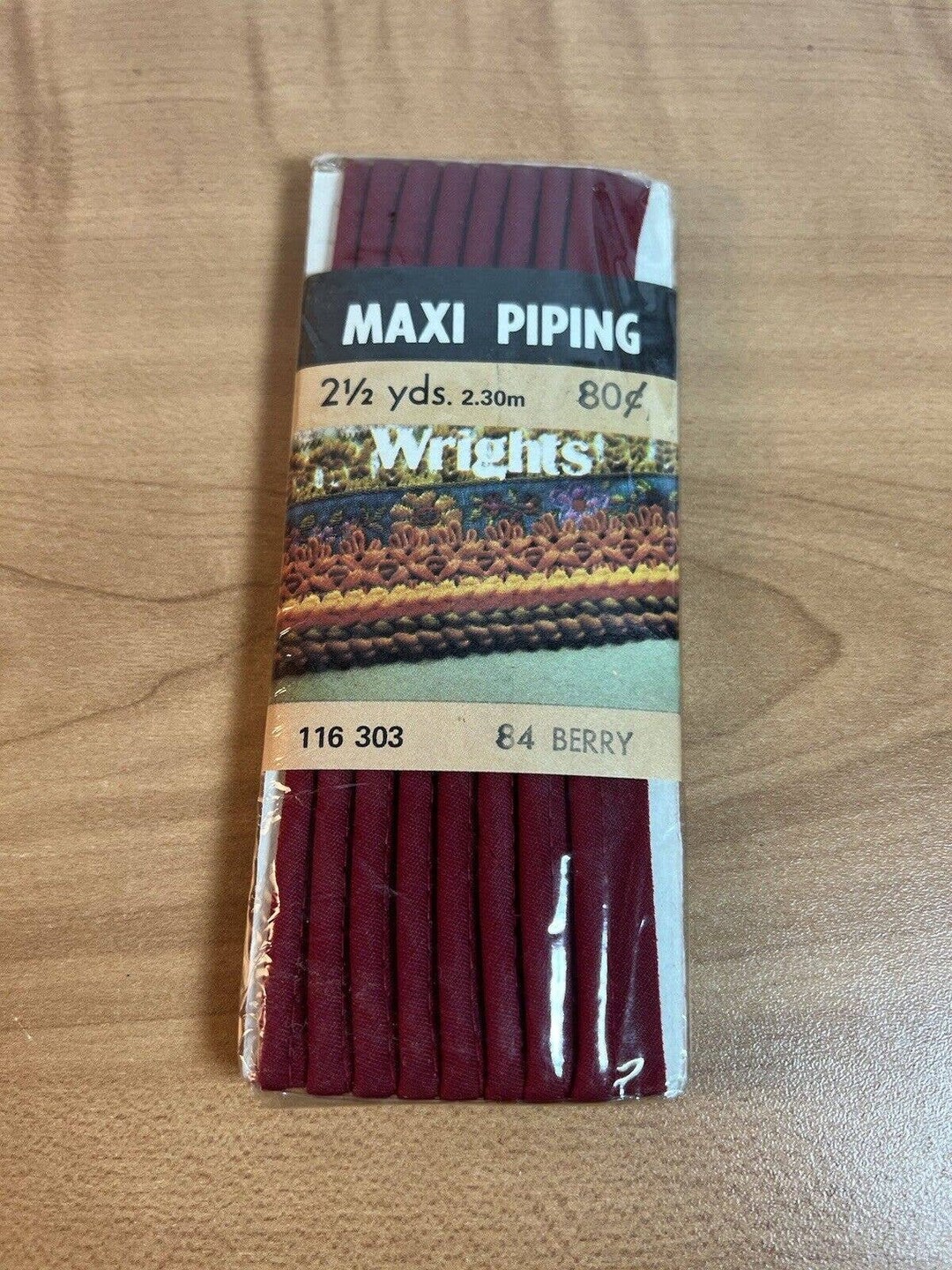Wrights Maxi Piping 1982 2.5 Yards Burgundy Color Vintage - Etsy