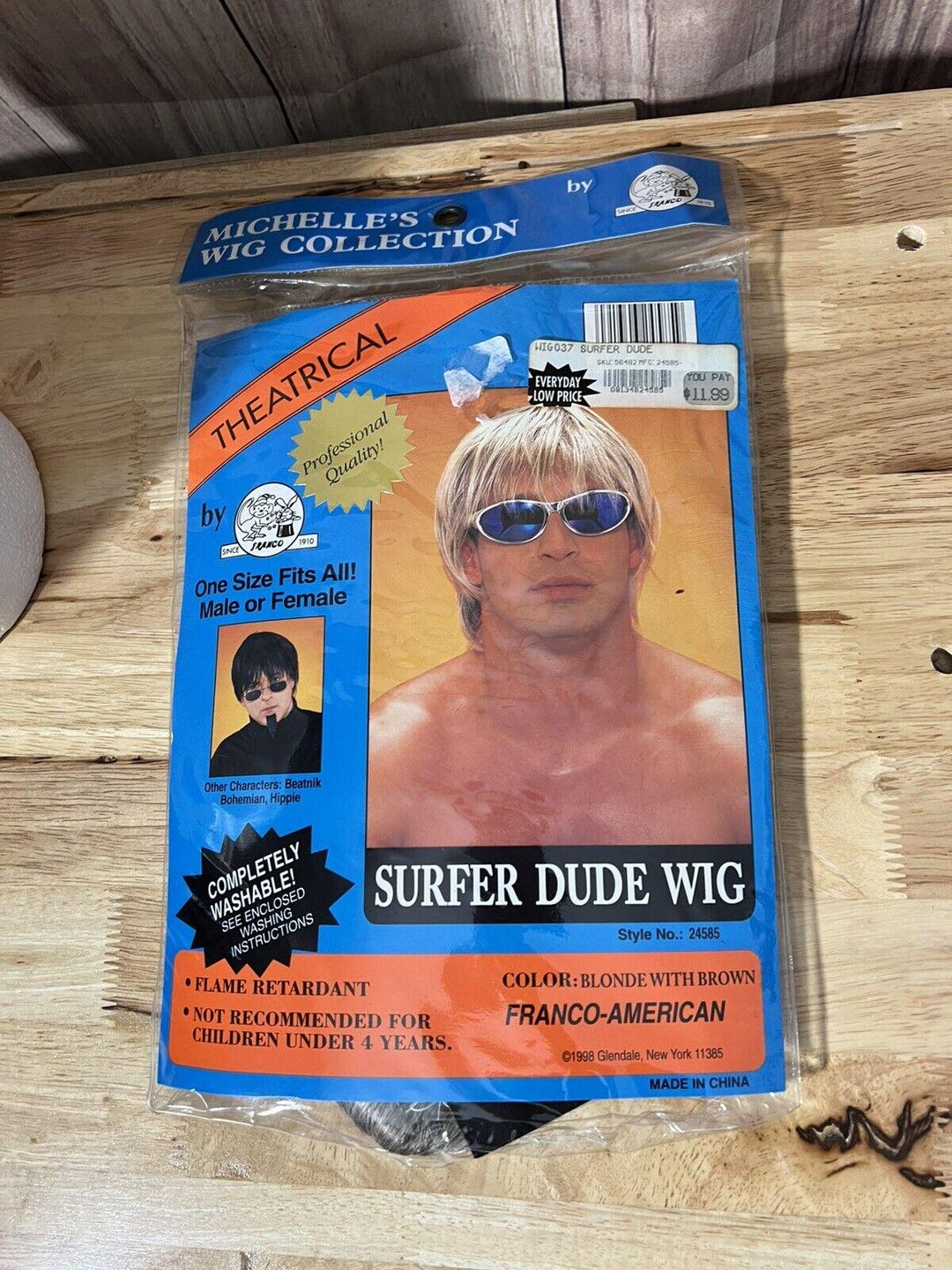 1998 Michelle’s Wig Collection Surfer Dude Blonde Theatrical Vintage ...
