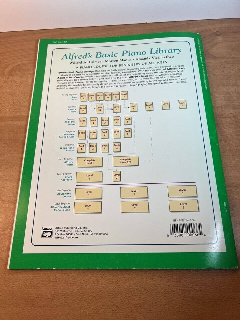 Alfred's Basic Piano Library Lesson Book Level 1B 1999 Paperback - Etsy