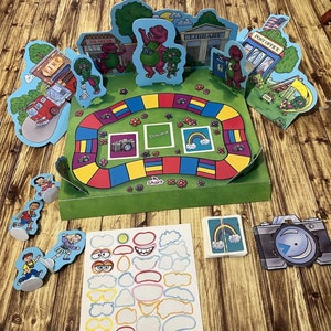 1993 Barney & Friends Picture Board Game Rare Vintage 90s Collectible ...