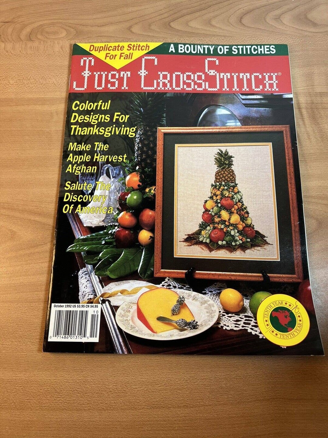 Just Cross Stitch October 1992 Magazine• Colorful Designs for ...