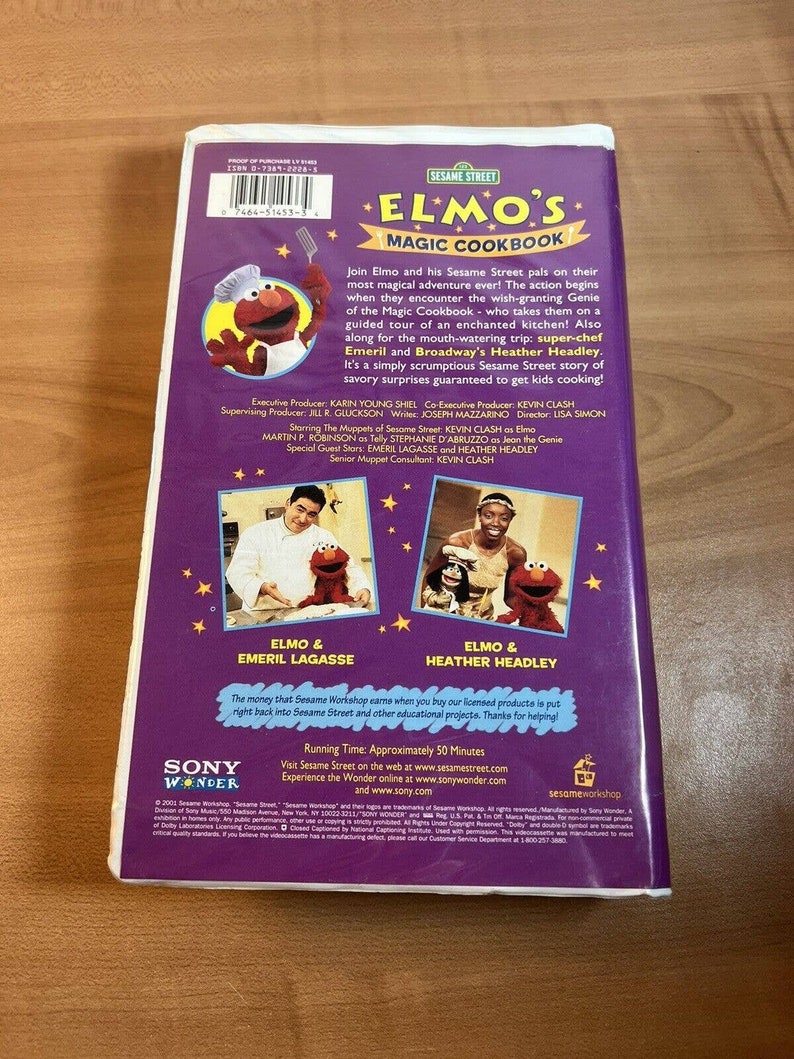 Sesame Street Elmos Magic Cookbook VHS 2001 Clamshell - Etsy