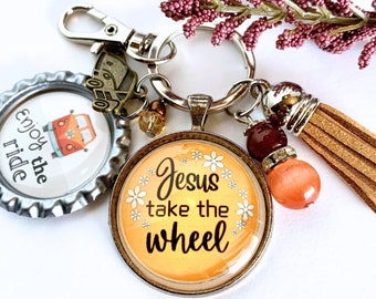 Jesus Take the Wheel Keychain New Driver Gift Religious - Etsy