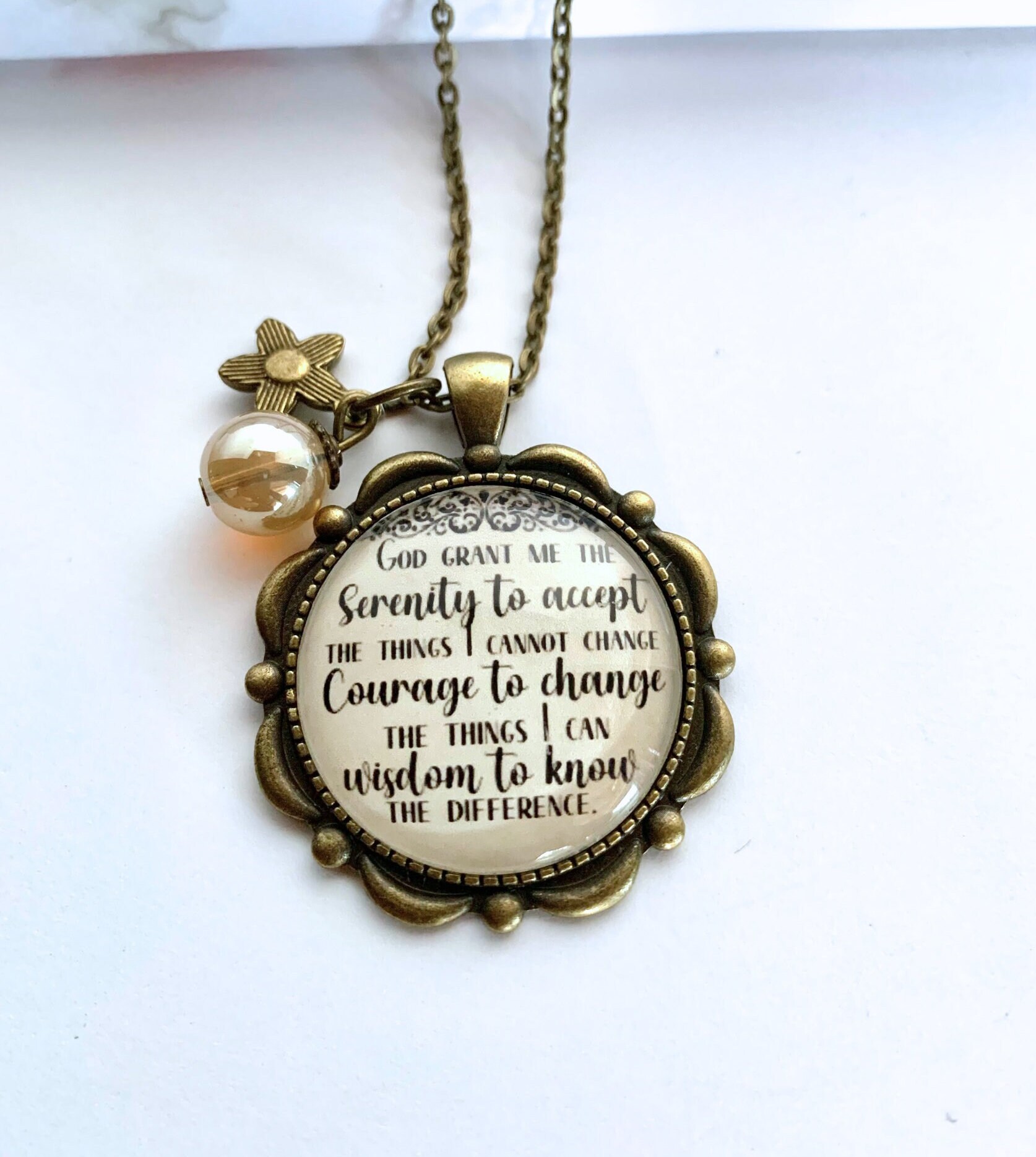 Serenity Prayer Necklace/bible Verse Jewelry/scripture - Etsy