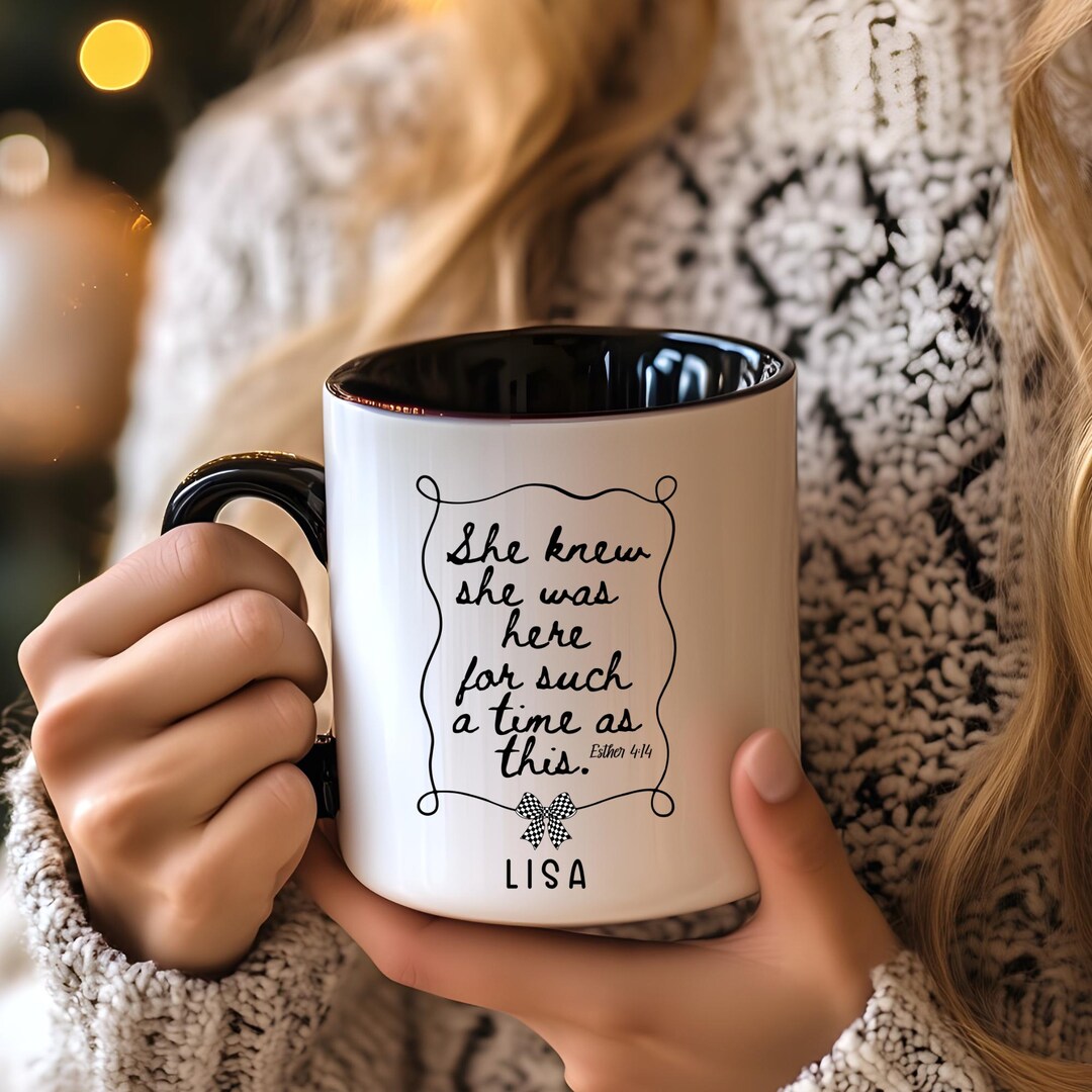 Christian Mug Esther 4:14 Personalized Bible Verse Mug Custom Faith ...