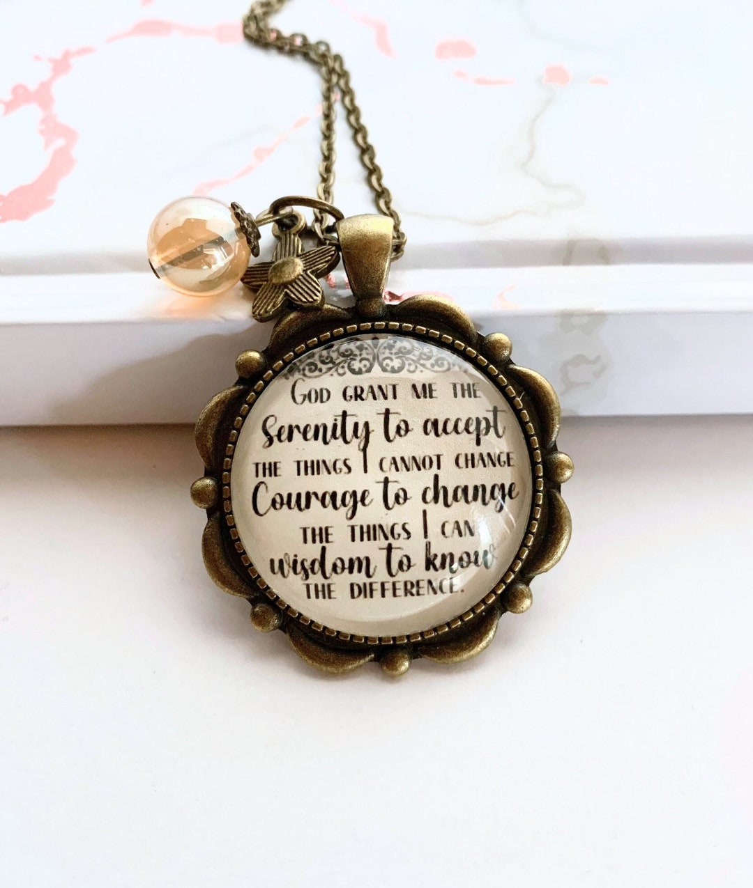 Serenity Prayer Necklace/bible Verse Jewelry/scripture - Etsy