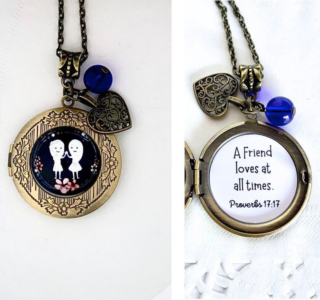 Friendship Locket, Bible Verse Locket, Quote Locket, Bible Verse ...