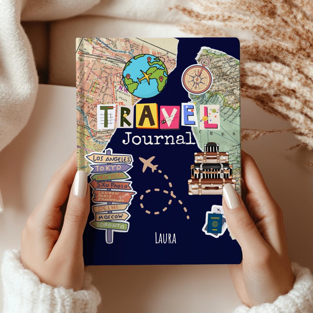 Personalized Travel Journal Trip Hardcover Notebook Custom Traveller ...