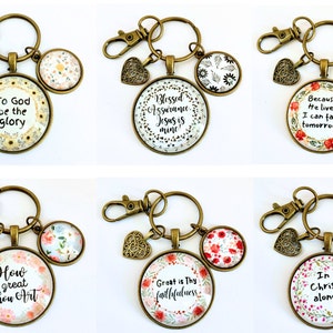 Christian Keychain, Hymns Keychain, Bible Verse Keychain, Scripture ...