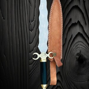 Druid's Crescent Moon Boline With Bone Handle for Ritual Work, Wicca ...