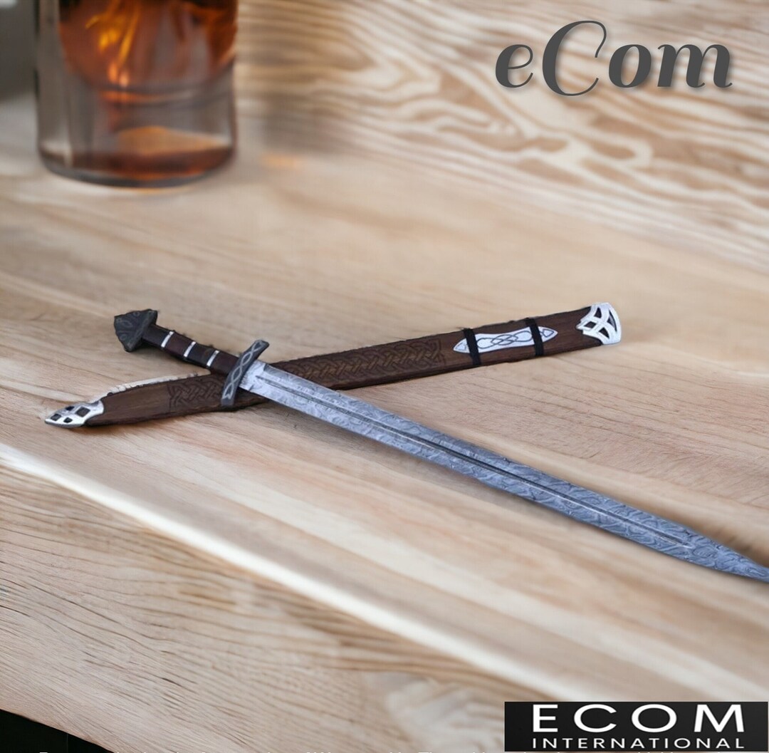 Hand Damascus Steel Viking Swords, Battle Ready Swords, Northmen Swords ...