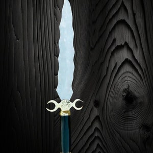 Druid's Crescent Moon Boline With Bone Handle for Ritual Work, Wicca ...