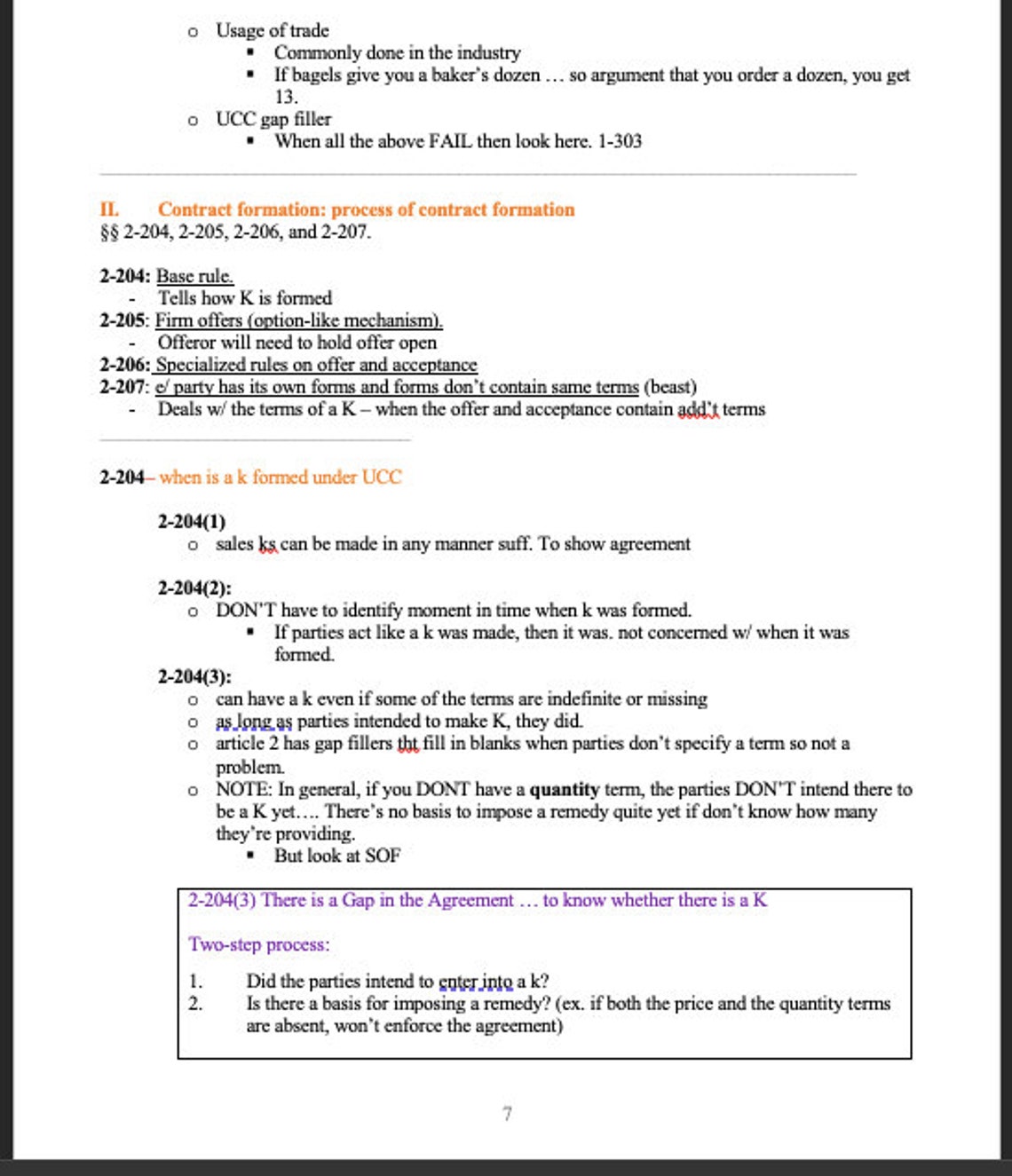 UCC Article 2 Sales Outline Law School 2021 - Etsy