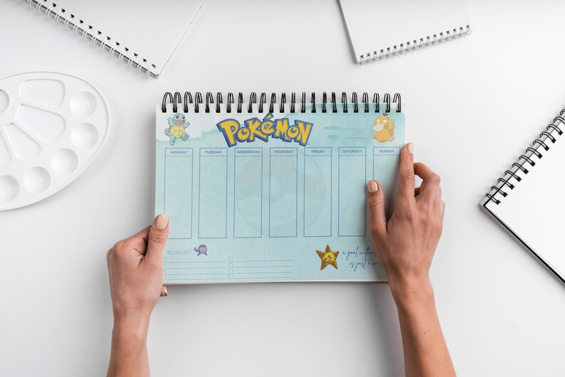 Pokemon Weekly Planner, Water Type, Daily Work Schedule, Weekly Agenda ...