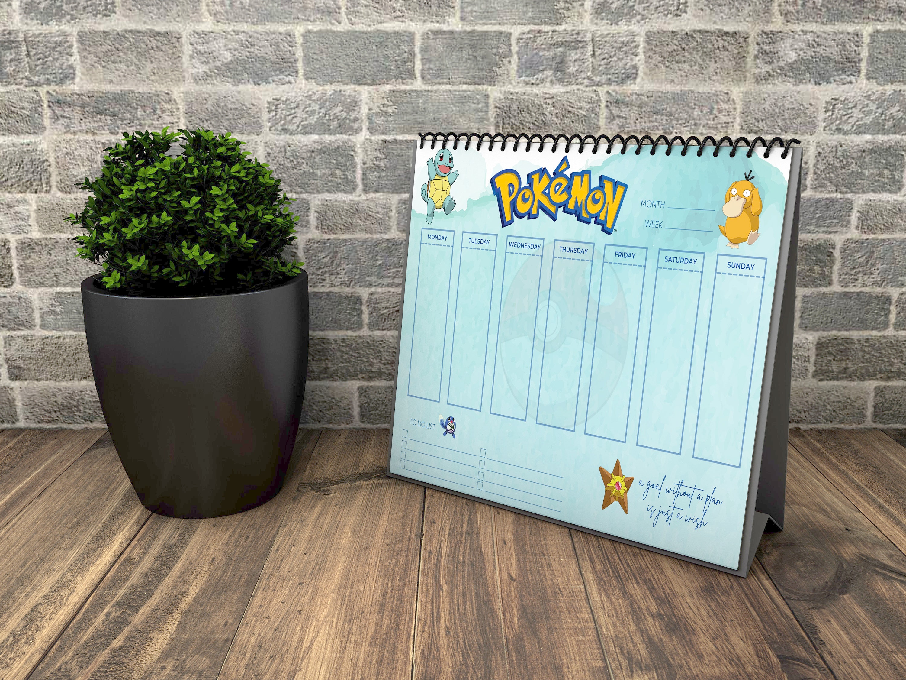 Pokemon Weekly Planner, Water Type, Daily Work Schedule, Weekly Agenda ...