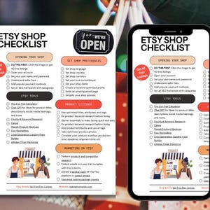 Etsy Shop Checklist With Analytics Worksheets Start an Etsy Shop ...