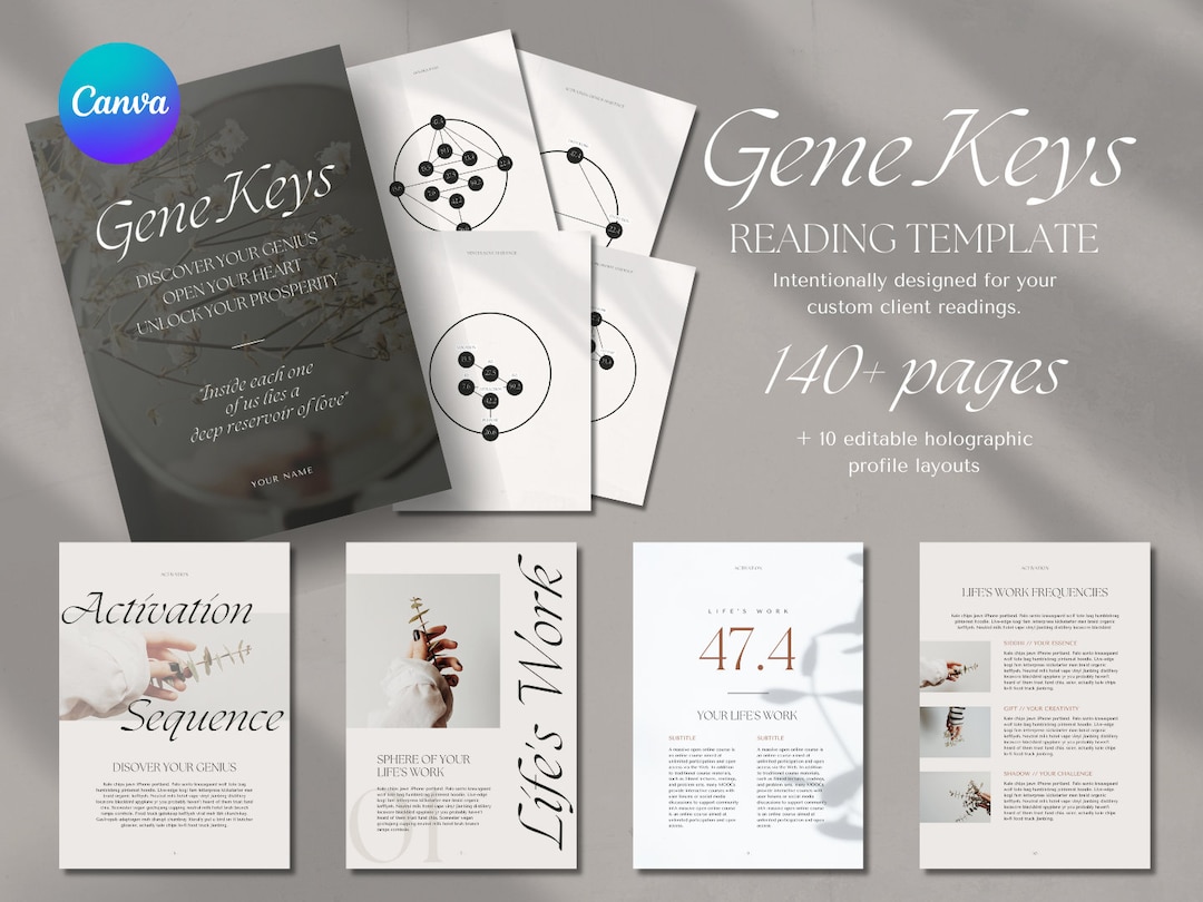 140 + Page Gene Keys Reading Template for Gene Keys Guides | Gene Keys ...