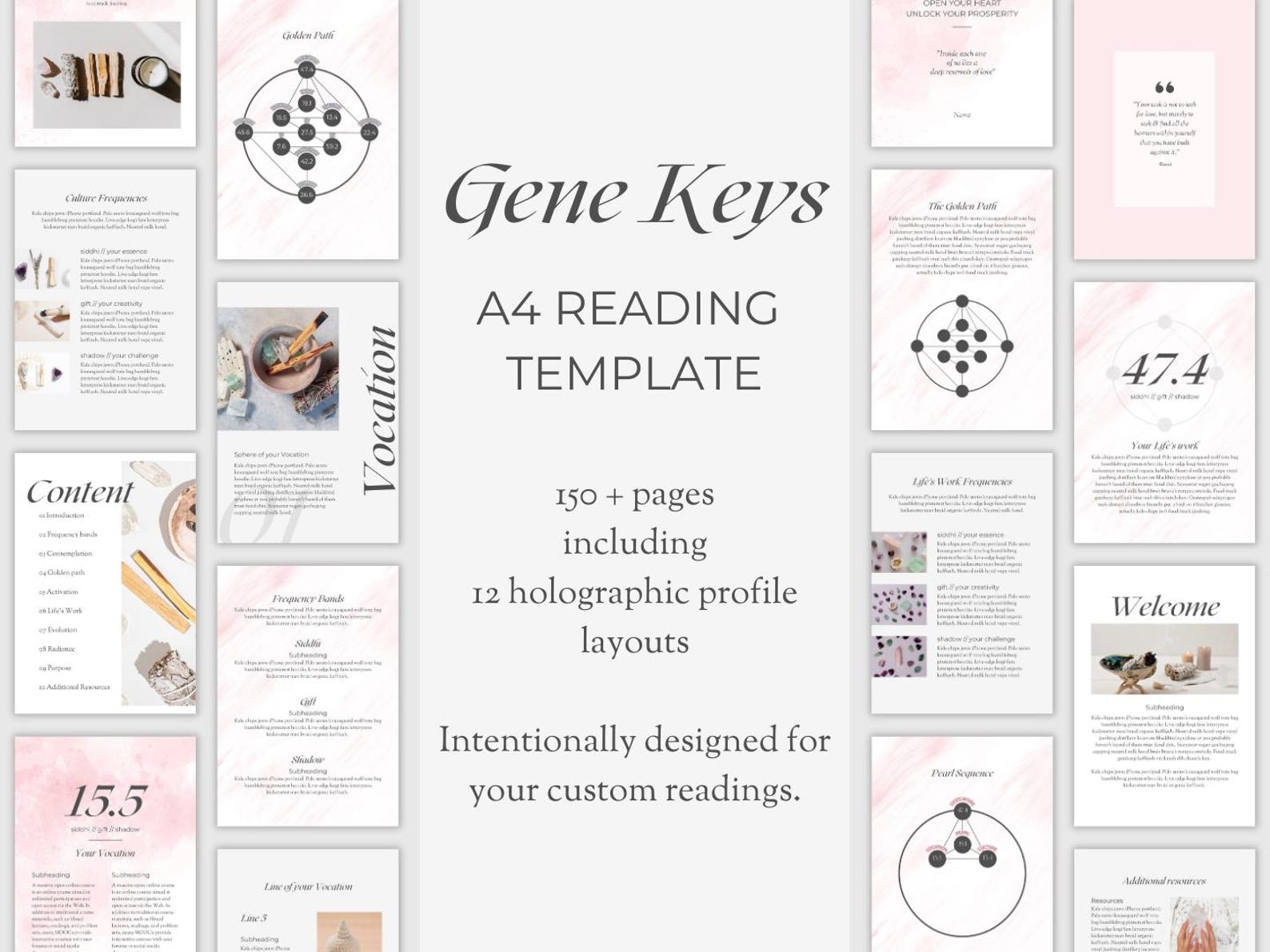 150 Page Gene Keys Reading Template for Gene Keys Guides | Gene Keys ...