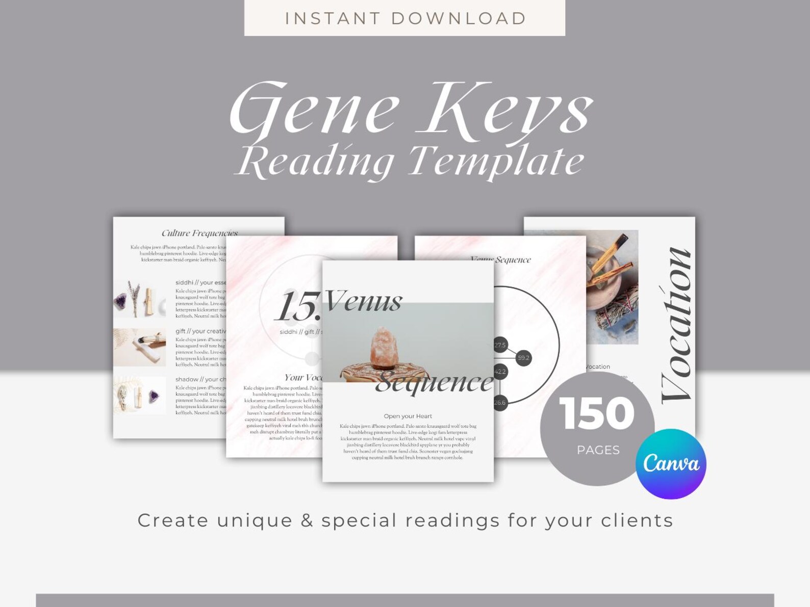 150 Page Gene Keys Reading Template for Gene Keys Guides | Gene Keys ...