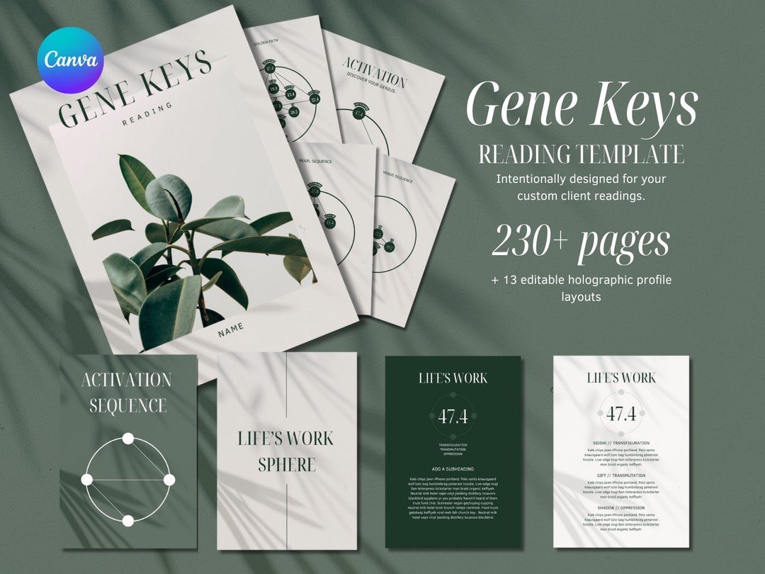 230 + Page Gene Keys Reading Template for Gene Keys Guides | Gene Keys ...