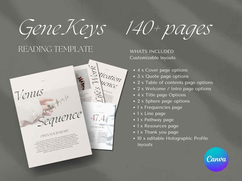 140 + Page Gene Keys Reading Template for Gene Keys Guides | Gene Keys ...