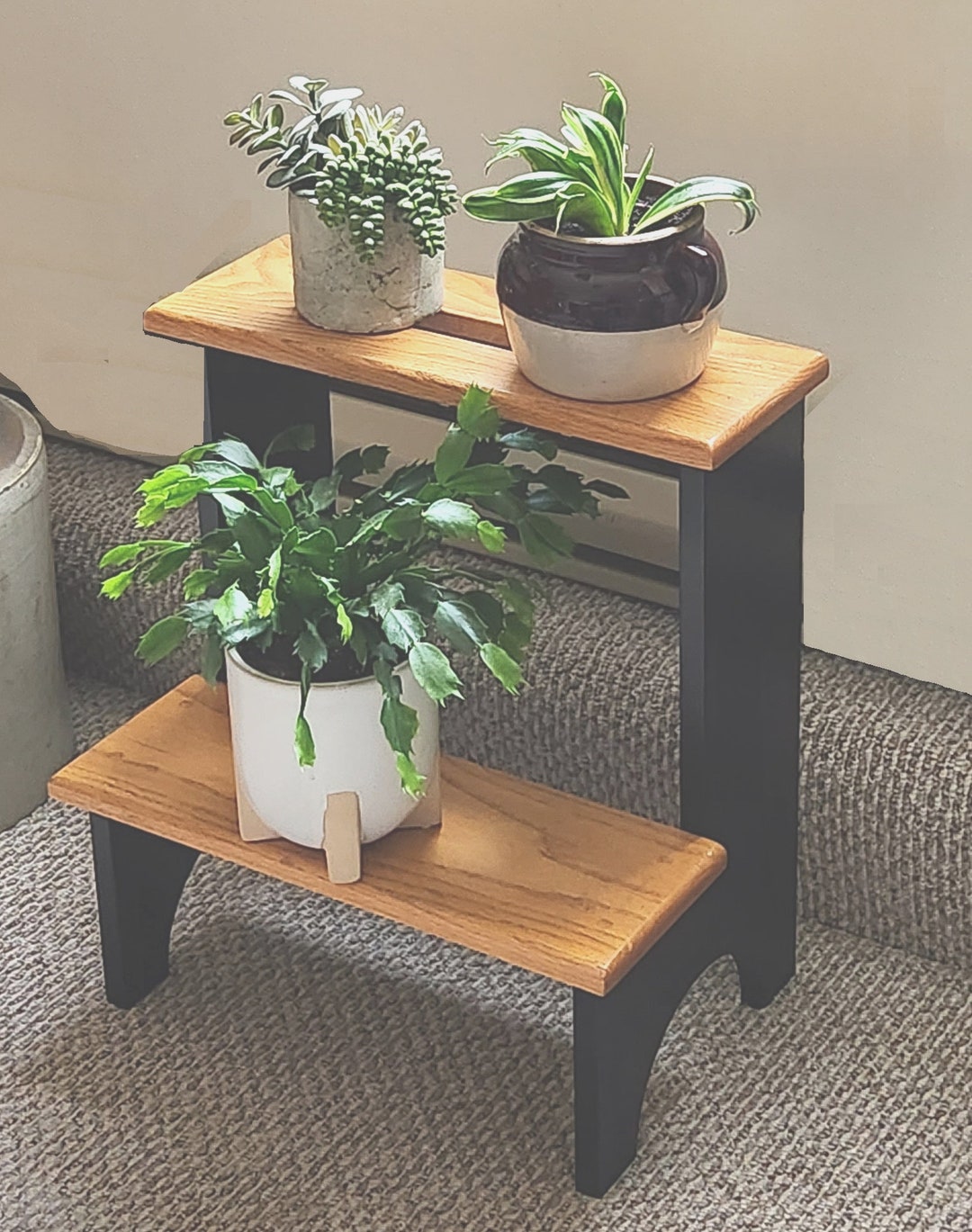 Step Stool/plant Rack With a Shaker Feel From Repurposed Materials - Etsy