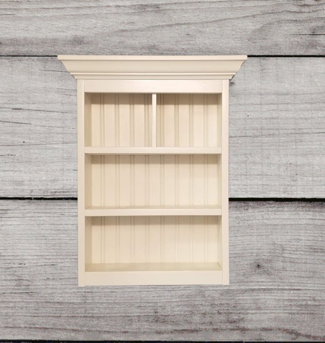 Wall Shelf With Crown Molding Painted With Beadboard Back (16"w X 24"h ...