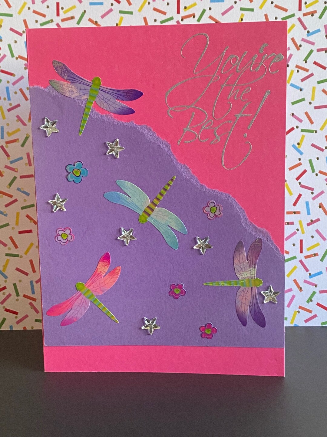 Friendship-you're the Best Embossed and Embellished With Gems and ...