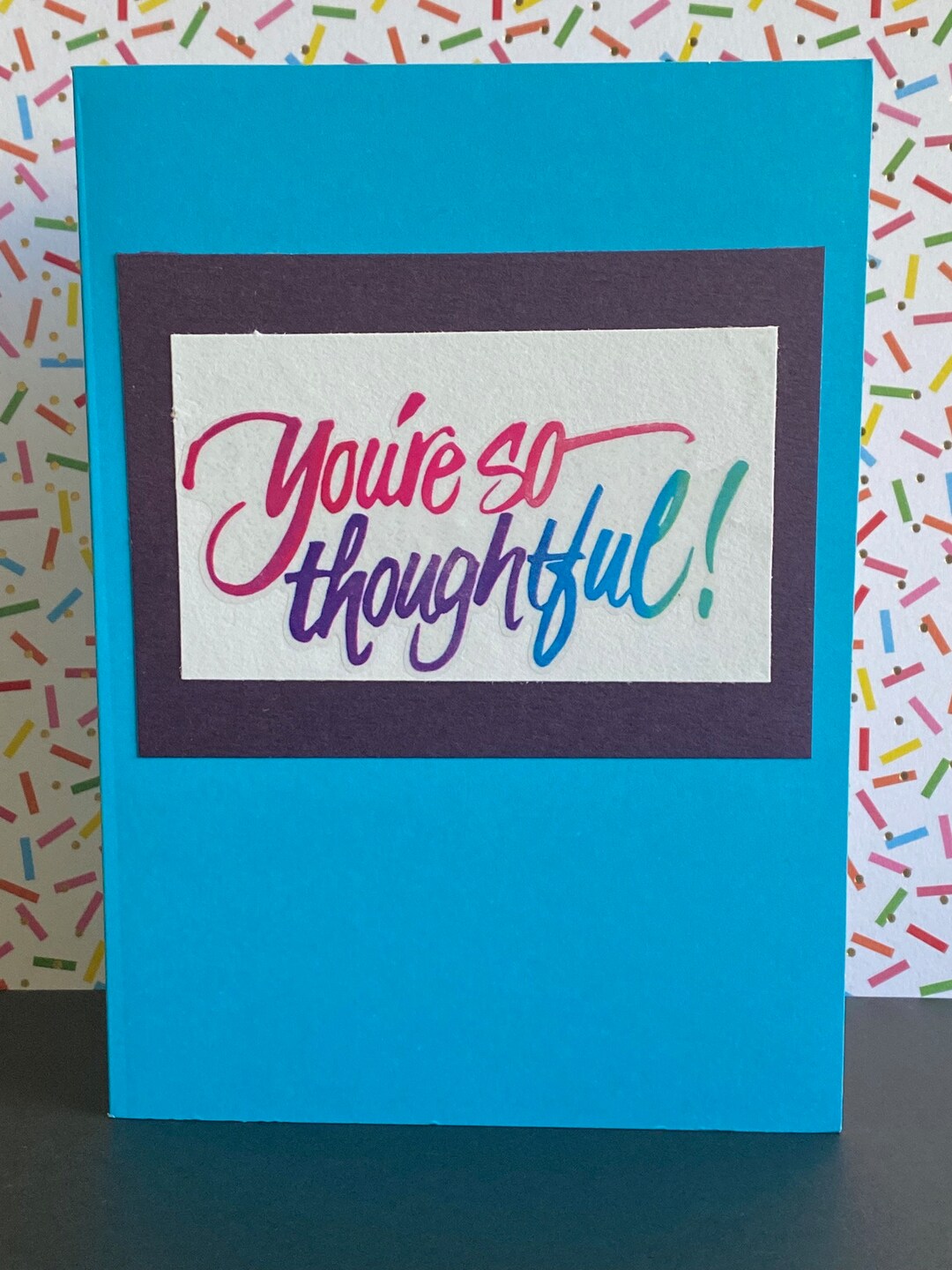 Thank You- You're so Thoughtful Textured Card Stock and Embellished ...