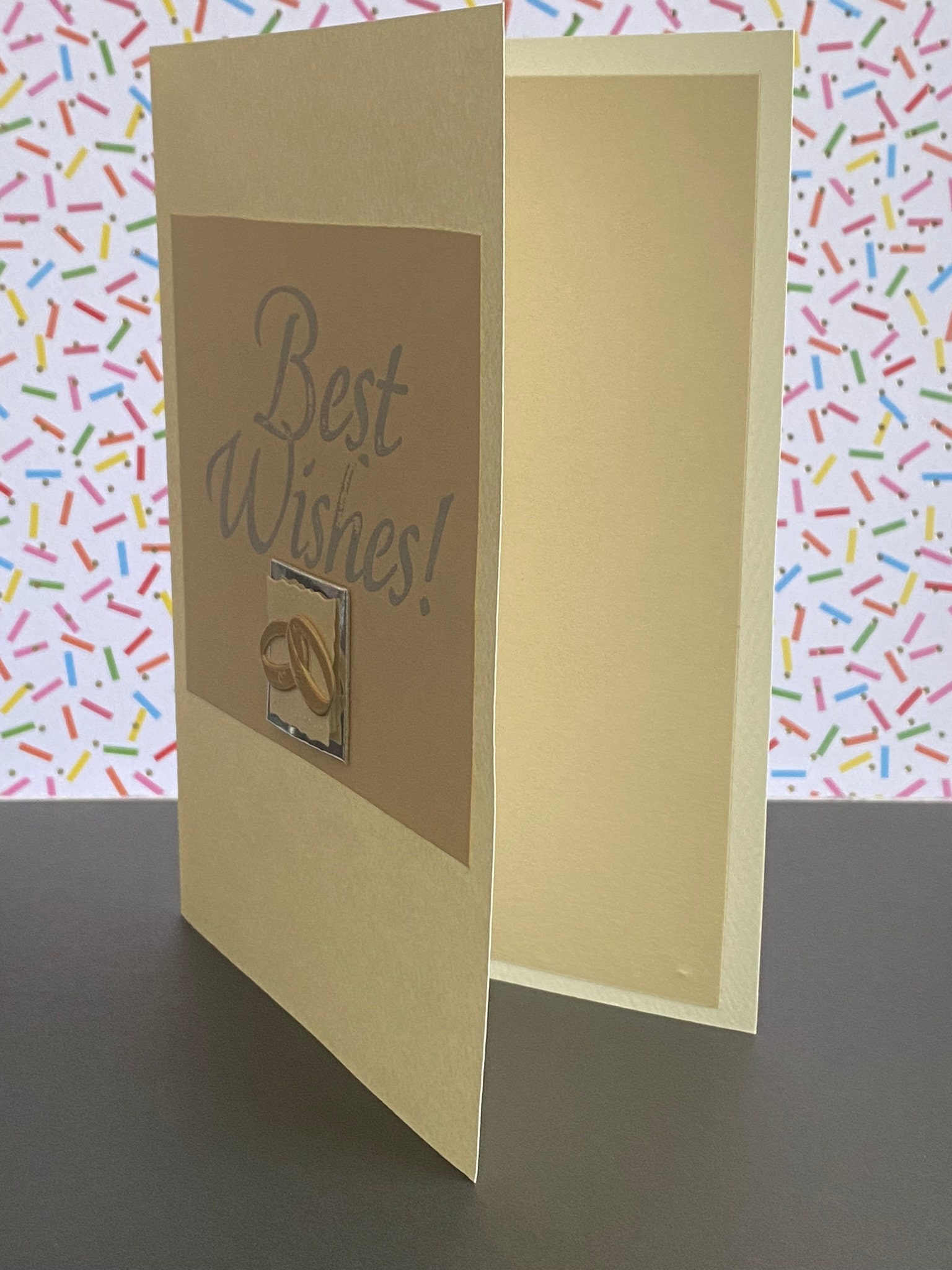 WEDDING Best Wishes L Embellished and Embossed L Handmade Greeting Card ...