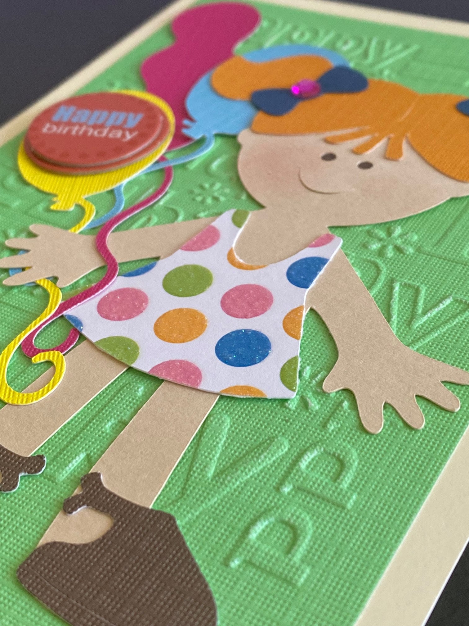 Happy Birthday Card - Happy Birthday Little Girl Textured Card Stock ...