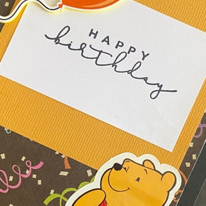 Winnie the Pooh Happy Birthday Card |embellished With Winnie the Pooh L ...