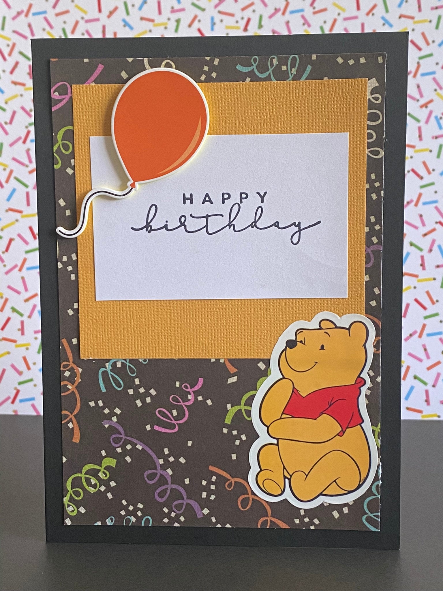 Winnie the Pooh Happy Birthday Card embellished With Winnie - Etsy