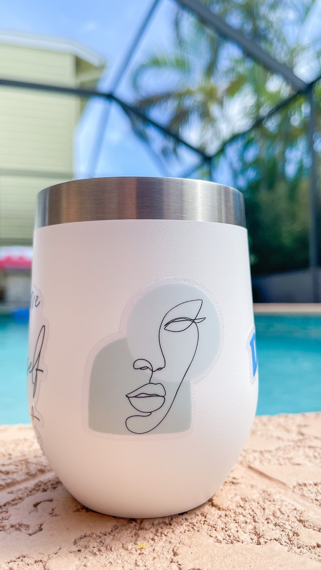 CLEAR Woman Line Work Sticker,2x2" - Etsy